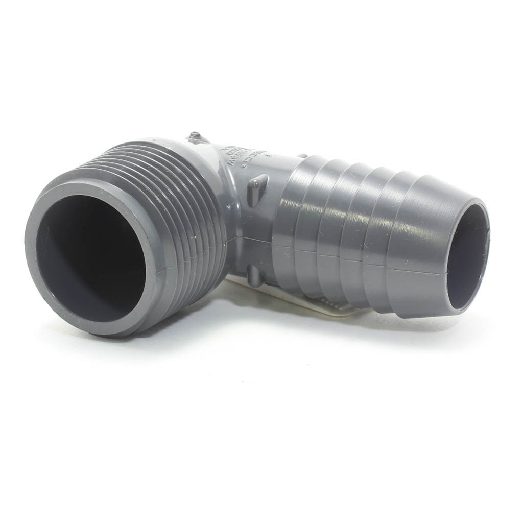 PVC Insert, 90 degree Male Adapter, MPT x Barb – Savko Plastic Pipe ...